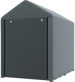Outsunny Garážový Stan pro 2 Kola, Voděodolný Stan s Ochranným Krytem proti Prachu, Stan pro Výbavu, Plechová Kůlna na Kola pro Venkovní Terasu, 120x1