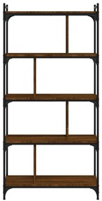 Petromila Knihovna s 5 policemi hnědý dub 76x32x158 cm kompozitní dřevo
