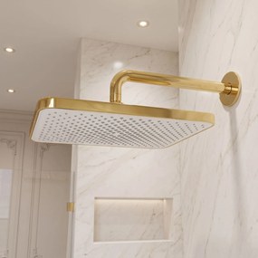 Rea Rea, obdélníková dešťová sprcha 380x210 mm, JS-032, zlatá lesklá, REA-P0395