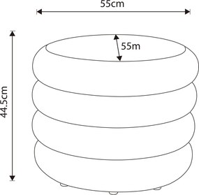 Taburet Mollis bouclé moka