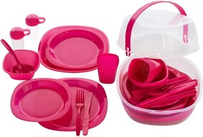 Pikniková sada Premier Housewares Hot Pink, 51 ks