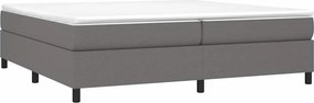 Box spring postel s matrací tmavě šedá 200x200 cm textil 3144448