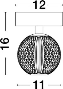 Stropní LED svítidlo NOVA LUCE BRILLANTE 6W 3200K 9522010