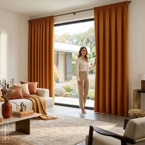ZÁVĚS NA PÁSCE OLENA 140X270 CM CIHLOVÝ