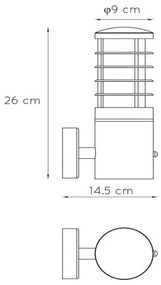 Lucide 14871/01/30 - Venkovní svítidlo se senzorem SOLID 1xE27/60W/230V