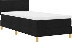 Postel s boxspringem s polštářem Černá 90 x 200 cm textil 3338967