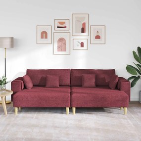 Pohovka 3 ks Víno Červené textil 3335165