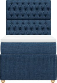 Box spring postel s matrací modrá 80x200 cm textil 3291896