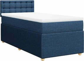 Box spring postel s matrací modrá 80x200 cm textil 3287303