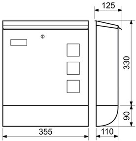 Richter Czech Poštovní schránka ocelová BK.70