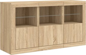 Příborník s LED osvětlením dub sonoma 123 x 37 x 67 cm 3209060