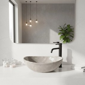 Keramické umyvadlo na desku REA SOFIA Mini 35x26, mramor