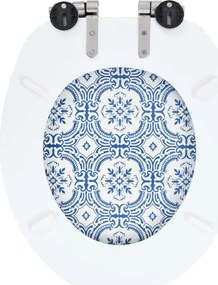 vidaXL WC sedátko s funkcí pomalého sklápění 2 ks MDF motiv porcelánu [277002]