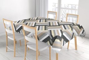 Bellatex Ubrus ADÉLA Pruhy šedá, béžová rozměr 100x100 cm