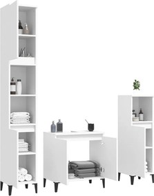 3dílný set koupelnového nábytku bílý kompozitní dřevo 3185589