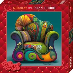 HEYE Puzzle Relax! Pohodlné křeslo / 1000 dílků / Čtvercový formát / 5