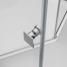 Sprchový kout pětiúhelníkový EX4158 mm - Nano real glass - 80 x 80 x 195 cm - barva profilu chrom