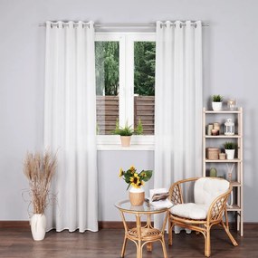 MARKIZETA Záclona 145x250 Základní bílá připravená na průchodky TD0005/ZGP/010/145250/1