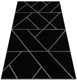 koberec EMERALD výhradní 7543 glamour, stylový geometrický černý / st velikost 120x170 cm | krásné koberce cz