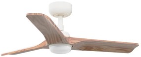FARO Barcelona FARO 33805WT-1TW - LED Stm. vent. HEYWOOD S 10W/230V dřevo/bílá pr. 90 cm WT +DO 33805T1TW