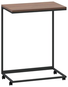 Odkládací stolek s kolečky černý 55x35x70 cm kompozitní dřevo - Default Title