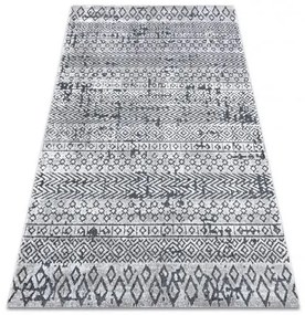 koberec Strukturální SIERRA G6042 ploché tkaní světle šedá geomet velikost 160x220 cm | krásné koberce cz