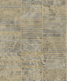 Luxusní šedá geometrická vliesová tapeta na zeď, 57407, Aurum II, Limonta