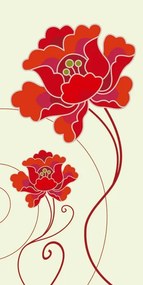 Fototapeta Dimex Flowers Red S-330 | 110x220 cm