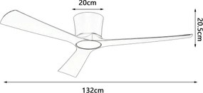 ZEVENTI - LED Stropní ventilátor AUREX LED/24W/230V Wi-Fi Tuya černá + DO
