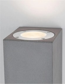NV 9790552 Venkovní nástěnné svítidlo FUENTO šedý beton skleněný difuzor GU10 2x7W IP65 100-240V bez žárovky světlo nahoru a dolů - NOVA LUCE