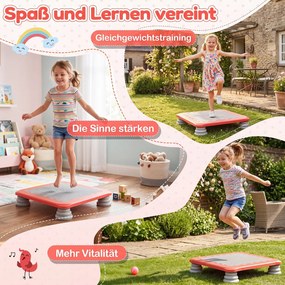 Costway Mini trampolína pro děti 65 cm velký trampolína odrazový – červený
