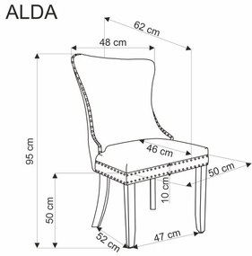 Jídelní křeslo ALDA Halmar Šedá