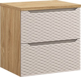 Comad Koupelnová skříňka pod deskové umyvadlo Ocean Beige 60 béžová/dub olejovaný