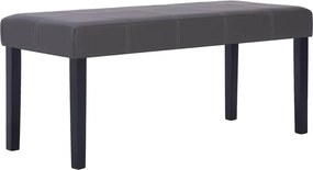 281309  Bench 106 cm Grey Faux Leather 281309