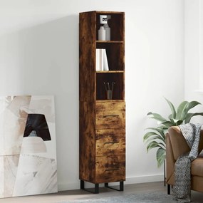 vidaXL Skříň highboard 34,5x34x180 cm kompozit [3189728] Barva: kouřový dub