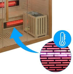 BPS-koupelny Kombinovaná sauna 2v1  - Infrasauna + finská sauna 180x160, 4-5 osob