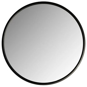 LOFTIKA 55 cm Kulaté nástěnné zrcadlo v černém rámu