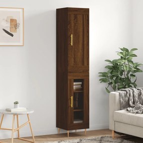 Skříň highboard hnědý dub 34,5 x 34 x 180 cm kompozitní dřevo - Default Title