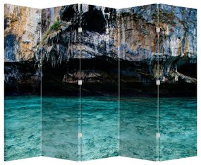Paraván - Voda a skály (210x170 cm)