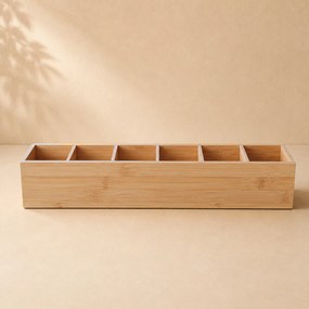 Bambusový organizér na stůl, 38 x 8 x 7 cm