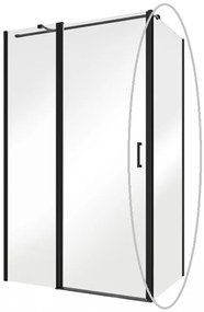 Besco Exo-CH pevný boční díl, black Rozměr sprch.dveří: 90cm