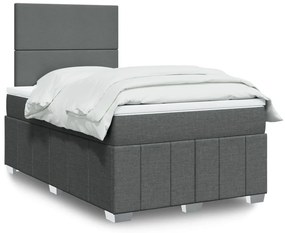 Box spring postel s matrací tmavě šedá 120x200 cm textil 3293929