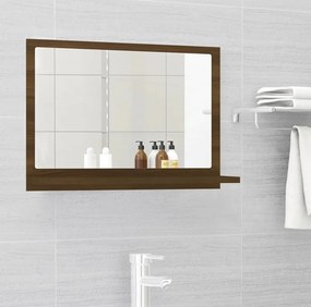 vidaXL Koupelnové zrcadlo 60 x 10,5 x 37 cm dřevotříska [804563] Barva: hnědý dub