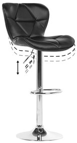 Sada 2 otočných barových stoliček z umělé kůže černé VALETTA Beliani