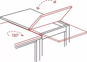 Jídelní rozkládací stůl Flip 80/120 cm dub Artisan/černý