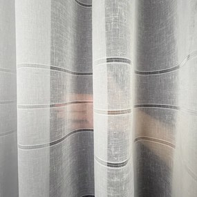 Voálová Moderní záclona ve lněném vzhledu s olůvkem metráž Ervi 22810