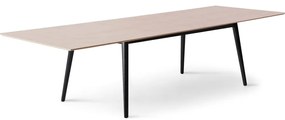 Rozkládací jídelní stůl s deskou v dubovém dekoru v černo-přírodní barvě 100x210 cm Meza – Hammel Furniture