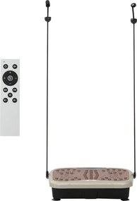 HOMCOM Vibrační deska Vibrační trenažér Vibrační zařízení Fitness trenažér LED displej USB reproduktor Tréninkové pásky Dálkové ovládání
