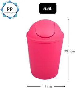 MSV AKO výklopný koš 5.5 L růžový / plast