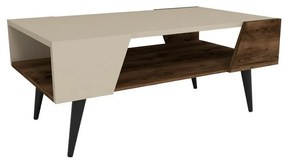 Konferenční stolek Aren Beige and Light Walnut